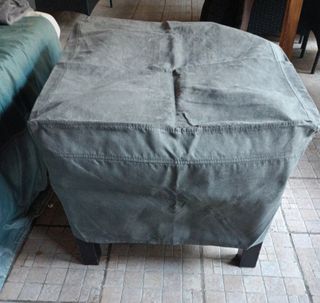 Copertura per letto pouf grigia