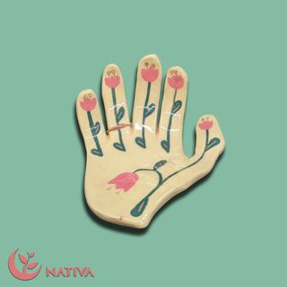 Mano porta sapone in ceramica