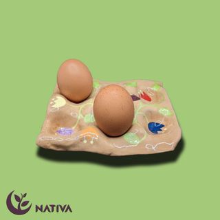 Porta uova in ceramica fatto a mano