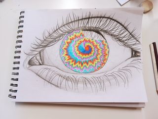 Disegno occhio con riflesso