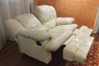 Divano vera pelle 2 posti reclinabili