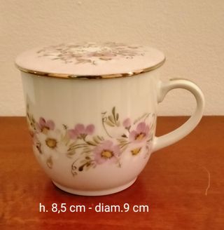 Tazza MUG con coperchio decorata mano