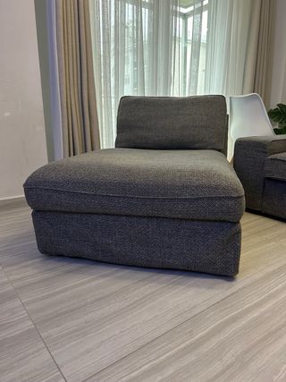 Chaise longue divano kivik Ikea Ledje grigio-nero