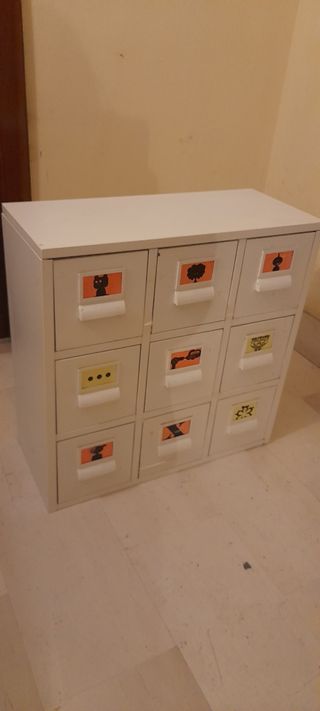 Schedario cassettiera metallo scaffale metallo