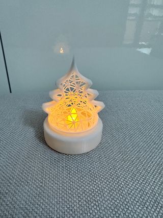 alberello di natale con candela led