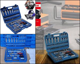 108 pz kit strumenti meccanica chiave a cricchetto