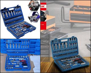 108 pz kit strumenti meccanica chiave a cricchetto