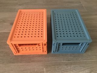 Due ceste cestini coperchio plastica