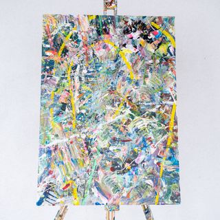 Quadro astratto dipinto e firmato a mano. (UNICO)