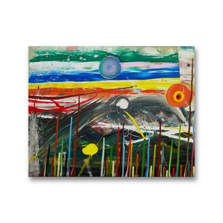 Quadro astratto dipinto e firmato a mano. (UNICO)
