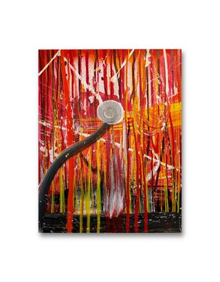 Quadro astratto dipinto e firmato a mano. (UNICO)