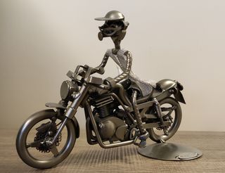 Soprammobile moto decorativo in metallo