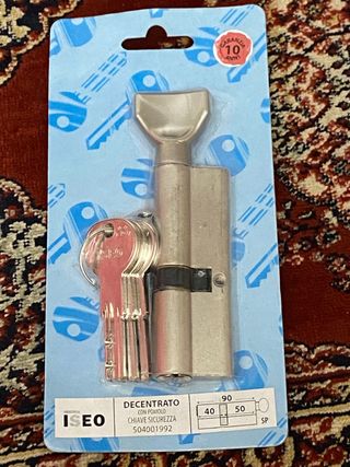 Decentrato con pomolo, Chiave sicurezza (Iseo)