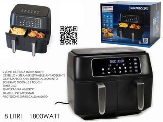 Friggitrice aria digitale 8litri doppio cestino 
1