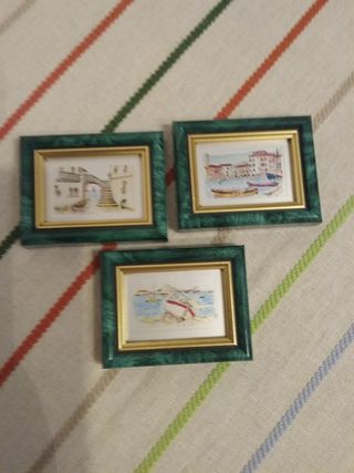 Quadretti in patina d'oro