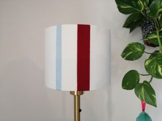 Paralume lampada bianco a righe