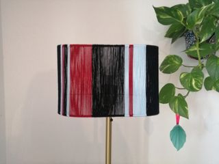 Paralume lampada da terra a righe