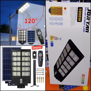 LAMPIONE STRADALE SOLARE FARO LED 1000W CON TELECO