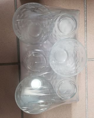 6 bicchieri vetro Dots bormioli