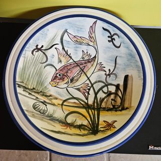 Fruttiera / centrotavola dipinto a mano