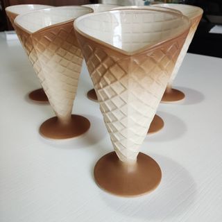 6 coppe Bormioli in Vetro Vintage cm 18 Nuove