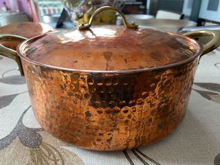 casseruola rame con coperchio cacerola con tapa