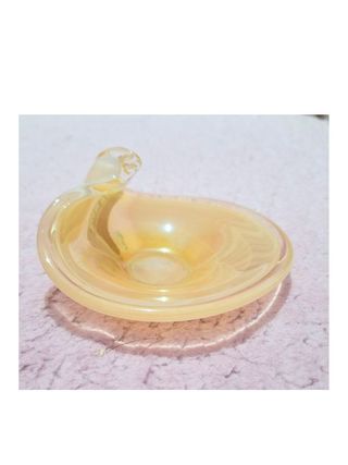 Centrotavola Ciotola Piattino Vetro Murano Giallo