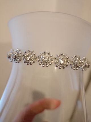 Vaso in vetro con decoro strass