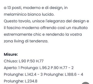 Mobile Consolle bianco