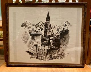 Quadro disegno a carboncino