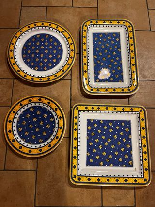 set di 4 piatti da portata made in italy