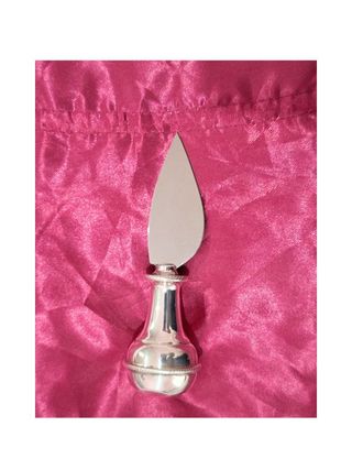 Coltellino formaggio lama inox manico argento 925