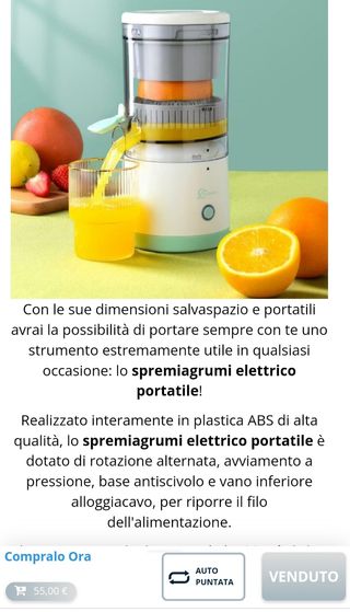 Spremiagrumi portatile