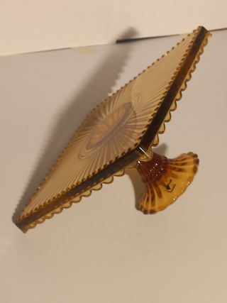 Alzata in vetro color ocra
