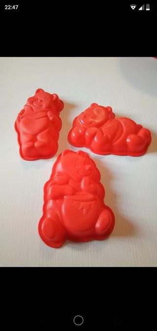 3 stampi in silicone Winnie the Pooh