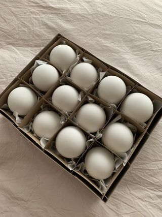 palline di vetro bianco opaco