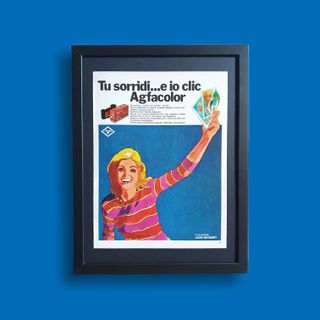 Pubblicità originale poster vintage Agfa Agfacolor