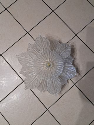 Plafoniera vetro murano , vetro macinat