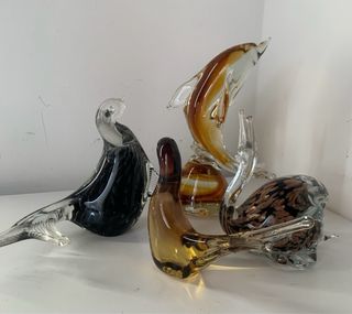 4 animali in vetro murano
