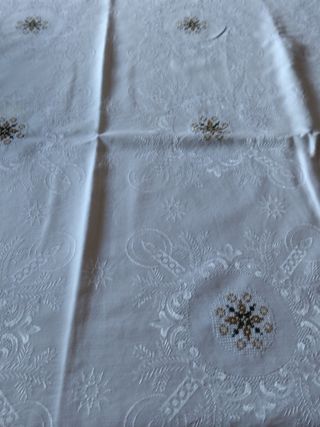 Tovaglia rettangolare elegante bianca 🎄