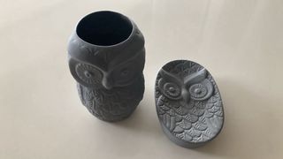 porta spazzolini e porta saponetta a forma di gufo