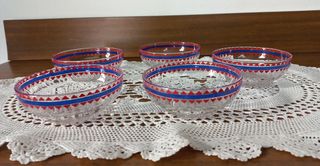 Coppe per macedonia in vetro decorato