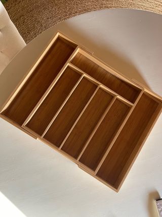 Organizzatore posate stoviglie utensili bamboo