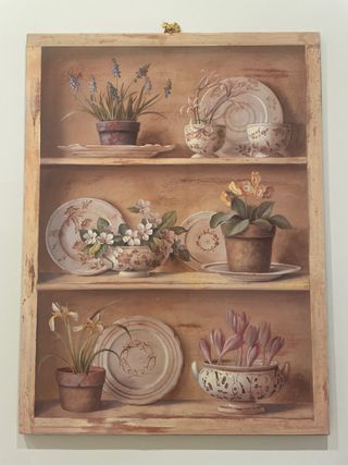 pannello in legno dipinto