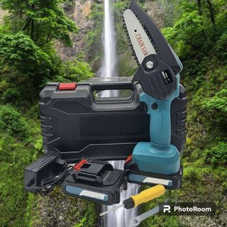 Mini Motosierra 2 Baterías + Maleta