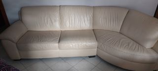 DIVANO IN PELLE BEIGE