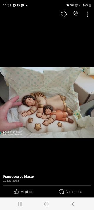 Thun formella angelo con bimbo