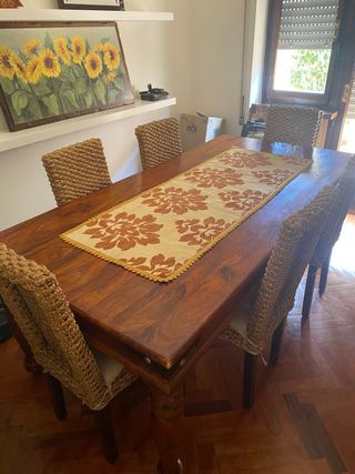 tavolo in legno massello 6 sedie legno