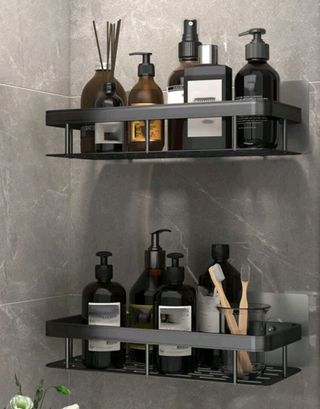 Scaffale portaoggetti da bagno senza perforazione