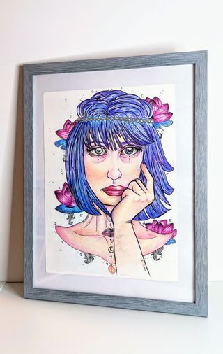 Loto - disegno a matite su cartoncino
